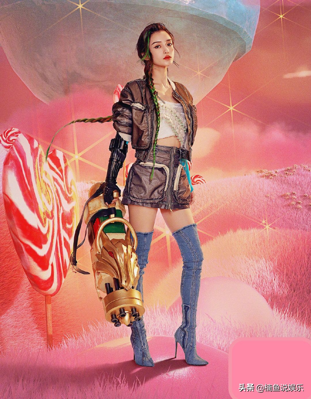 Angelababy's photo is coming, and the twisted braid is fashionable and ...