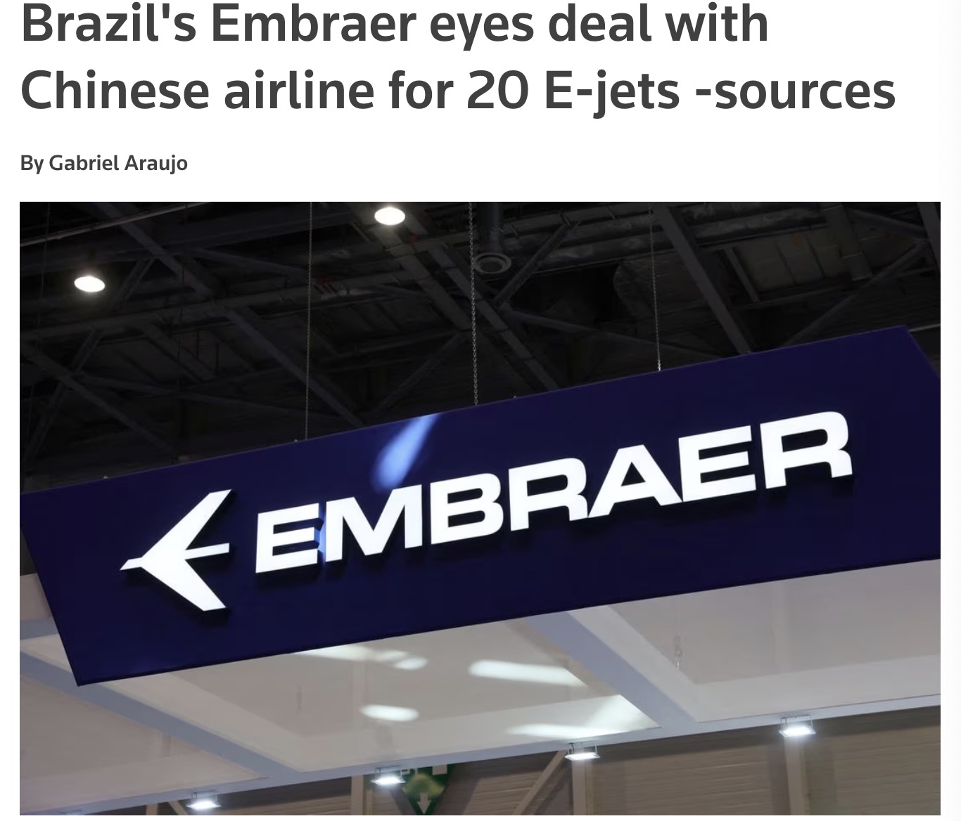 Brazilian President Lula may visit China on Airbus A319, Embraer is ...