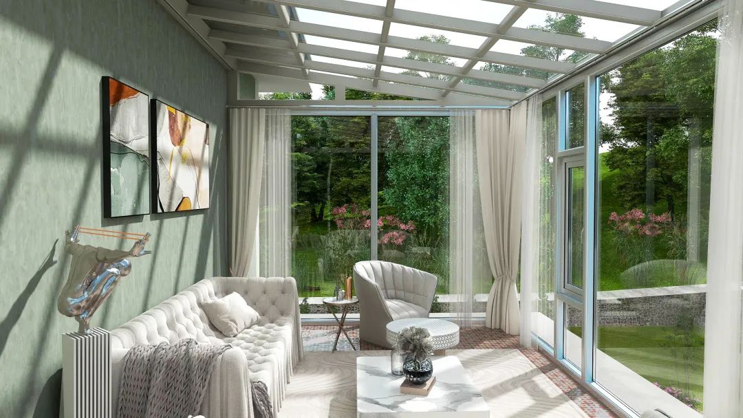 This sun room is so cleverly installed, the whole family is boasting ...