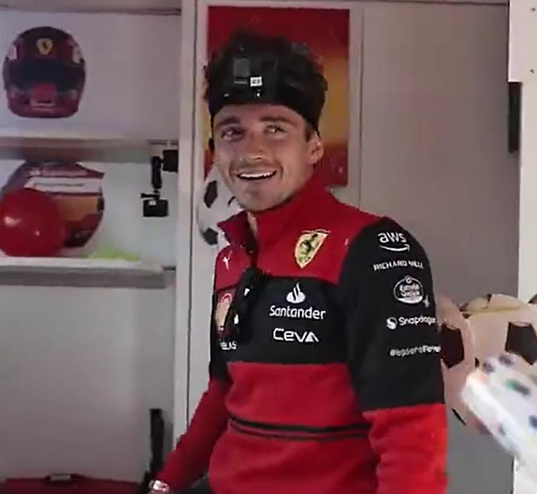 Leclerc celebrates Sainz's birthday: Hiding in the wardrobe for 15 ...