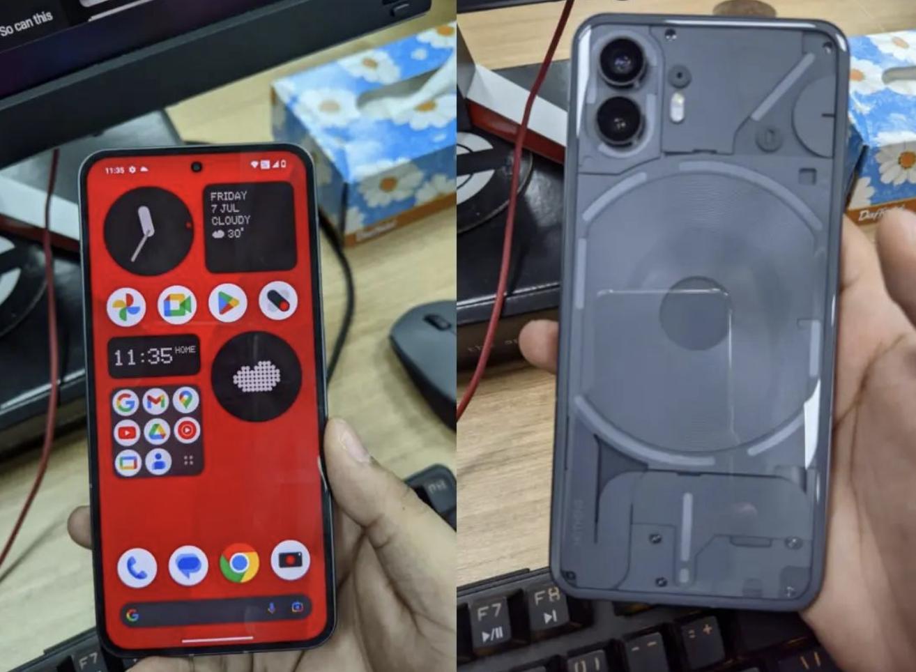 那個花里胡哨的Nothing Phone（2）真機圖曝光：延續透明後殼 - 頭條匯