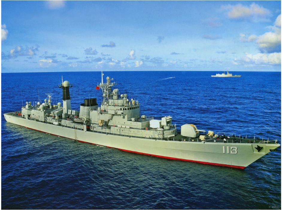 China's "Modern" class destroyer's island landing operation process has ...