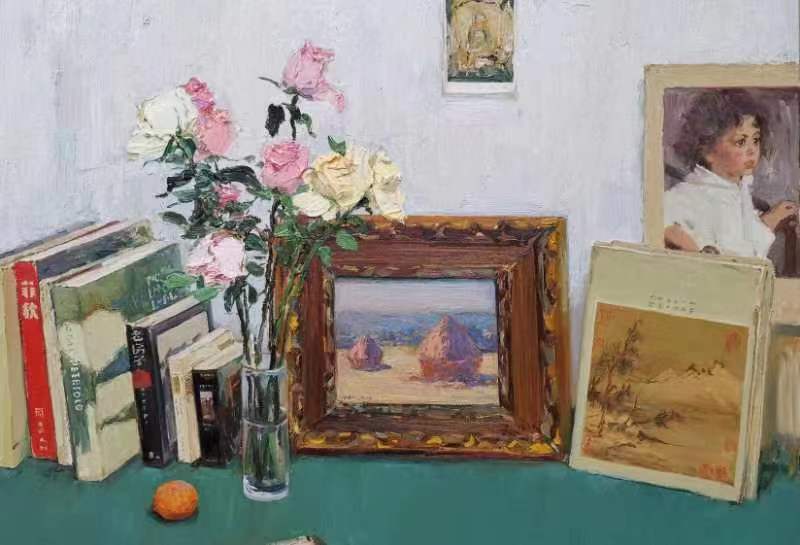 Appreciation of Wu Sheng's oil painting "Scent of Books" series (7) - iNEWS