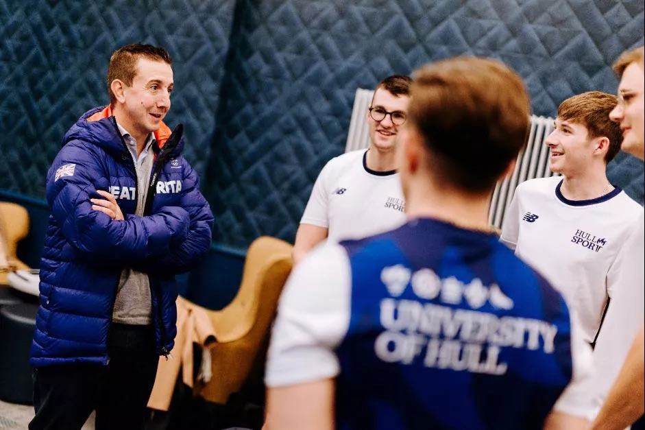 Dr. Paul Ford of the British Olympic Committee delivers a speech to the ...