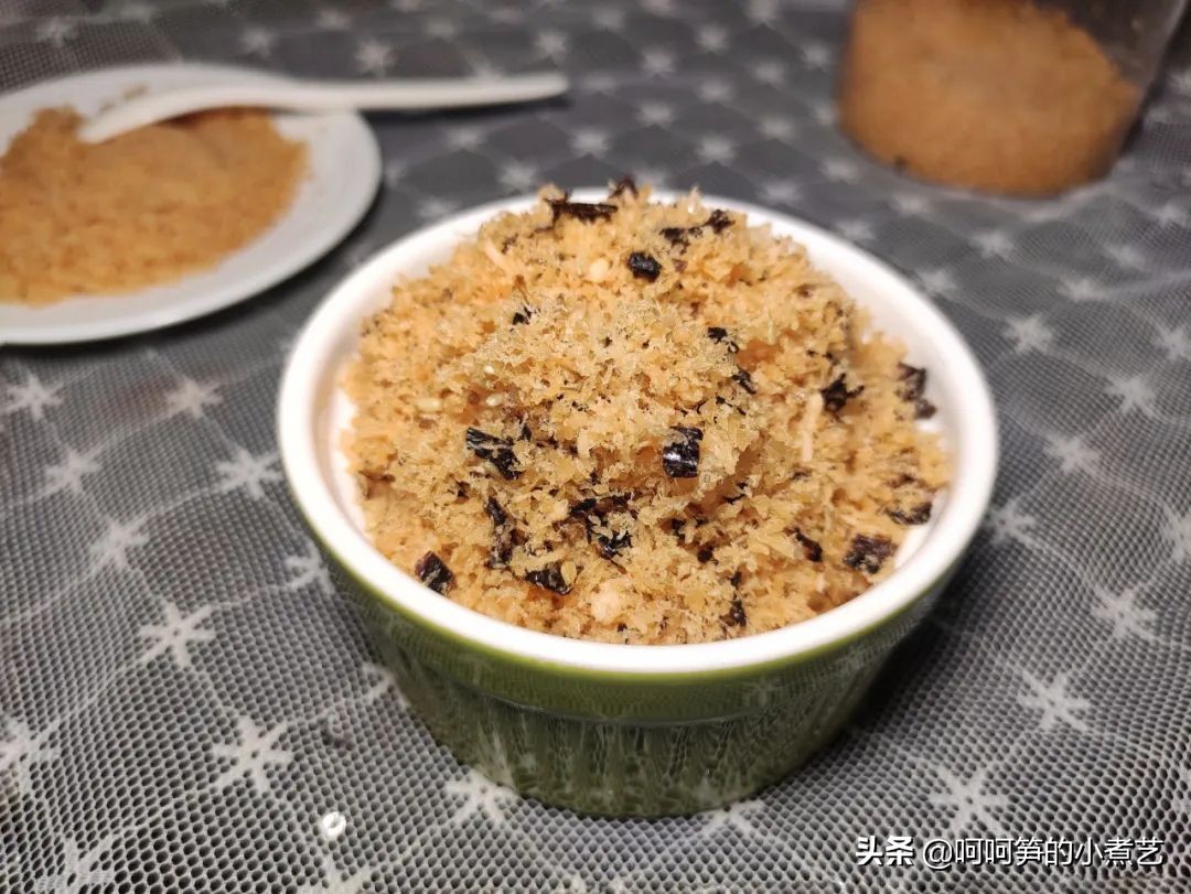 Pure handmade salmon floss, easy to make, delicious and fluffy, melts ...