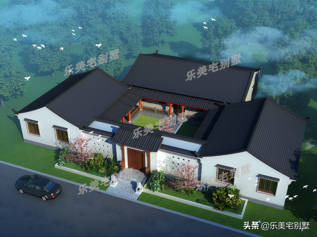 2 designs of rural Chinese courtyard villas, the highest is 100w, which ...