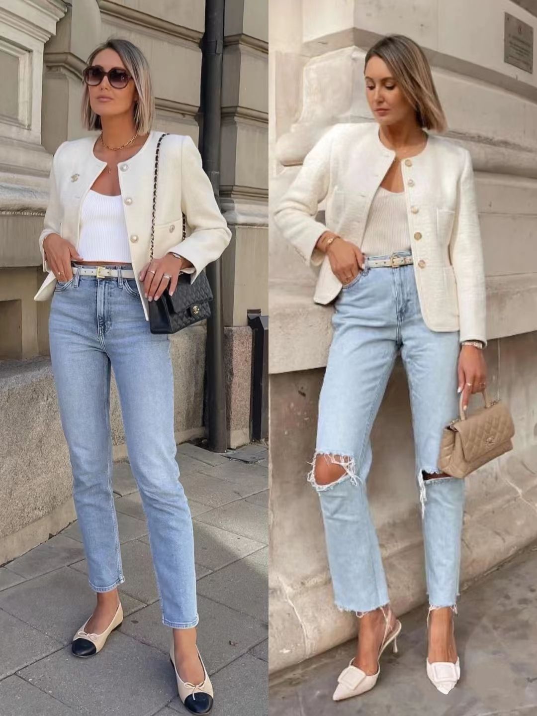 It is more elegant to wear pencil pants in autumn. In addition to ...