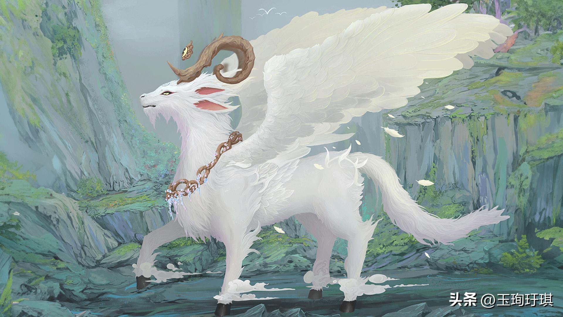 Shan Hai Jing Strange Beast: Bai Ze, is regarded as an auspicious and ...