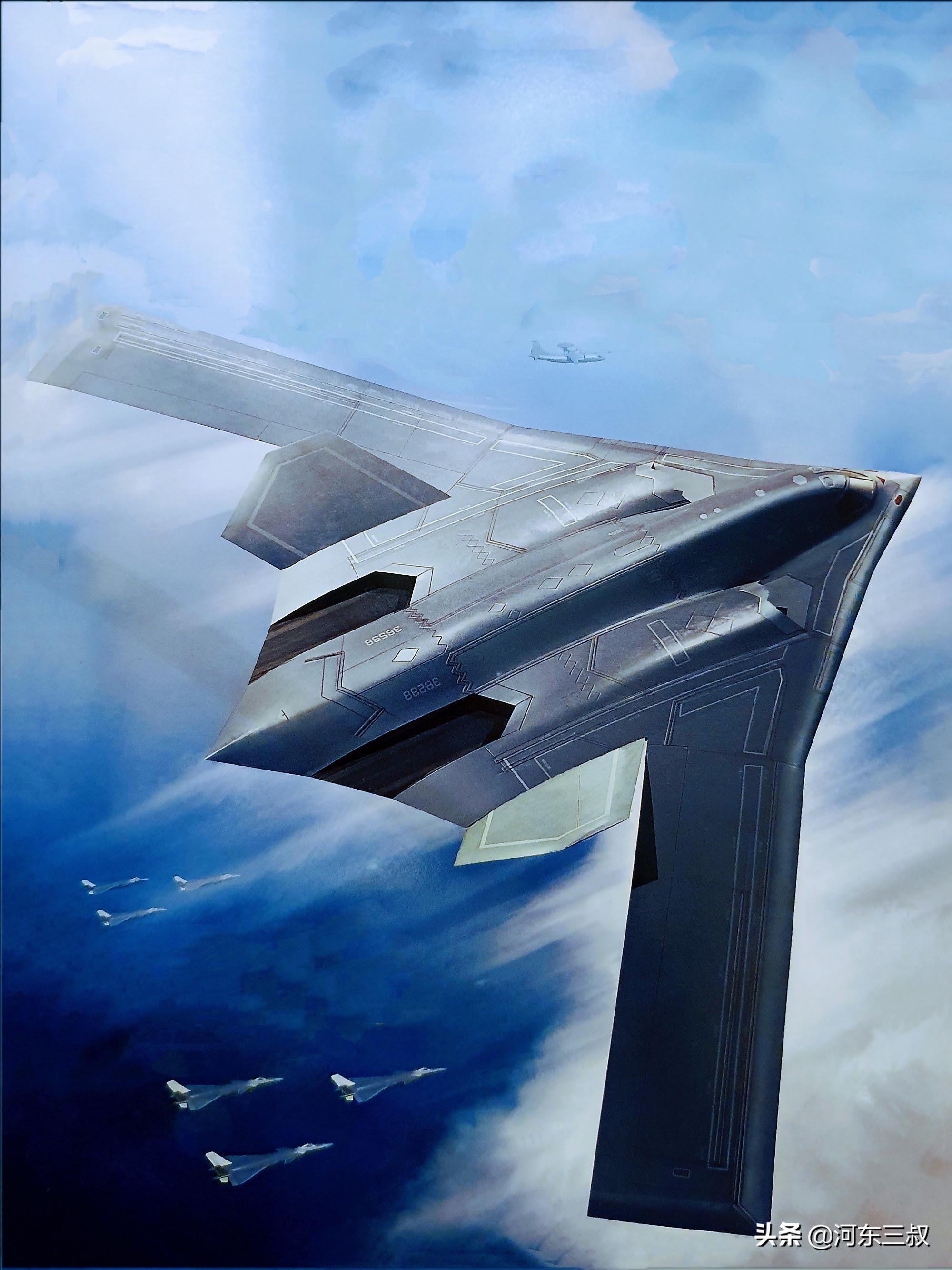 The range is close to the B2, and the bomb load is similar to that of ...