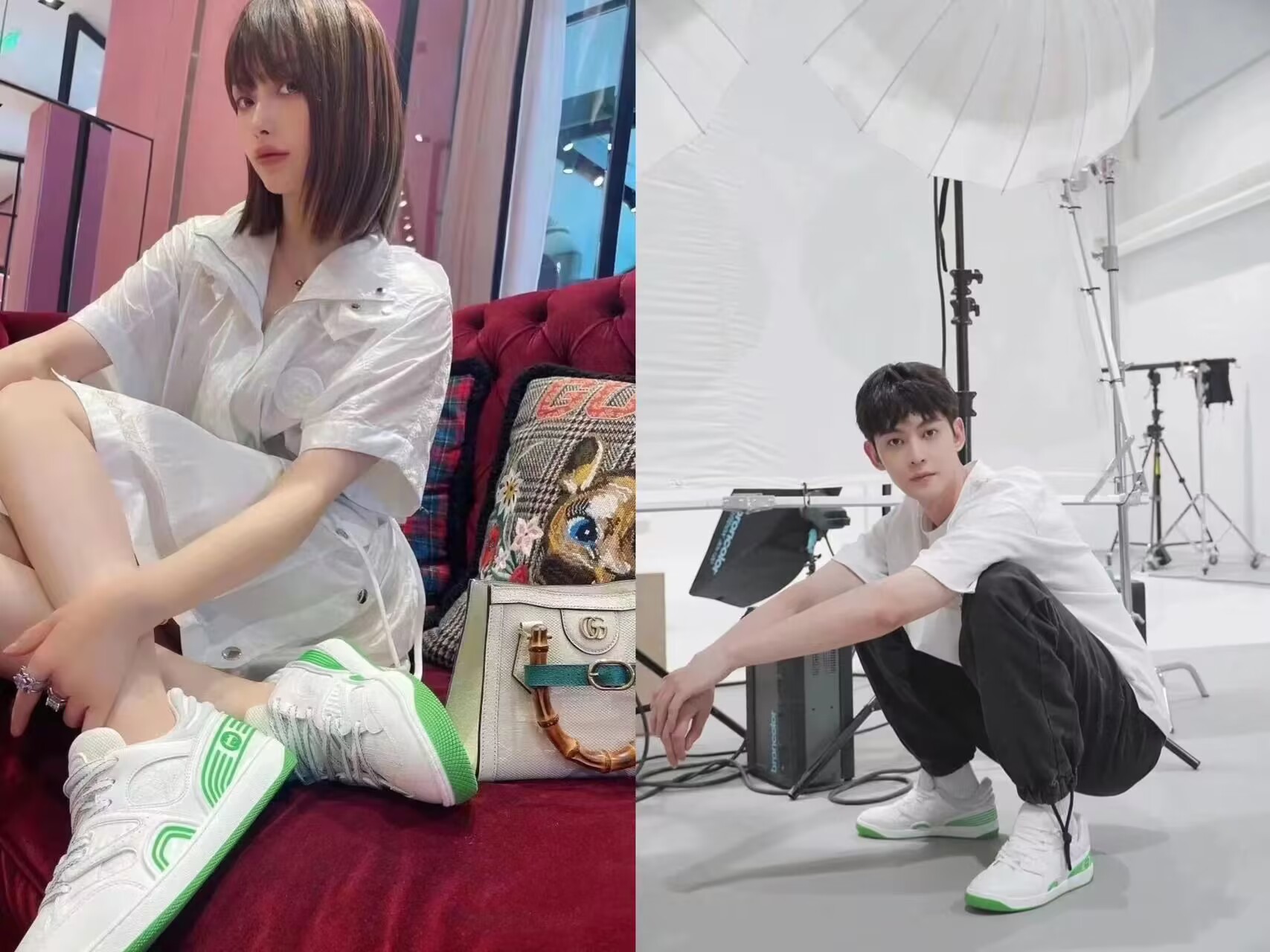 Gucci Basket Low recently super hot dopamine color matching! Really ...