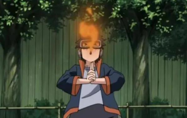 The ninja used the fireball for the first time, with soil at the bottom ...