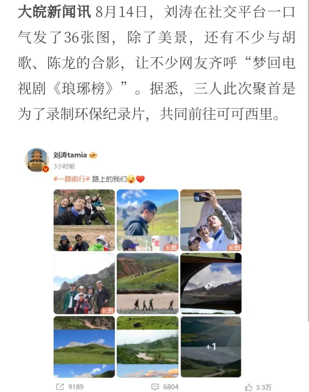 Liu Tao, Hu Ge, and Chen Long reunited in Hoh Xil to record the ...