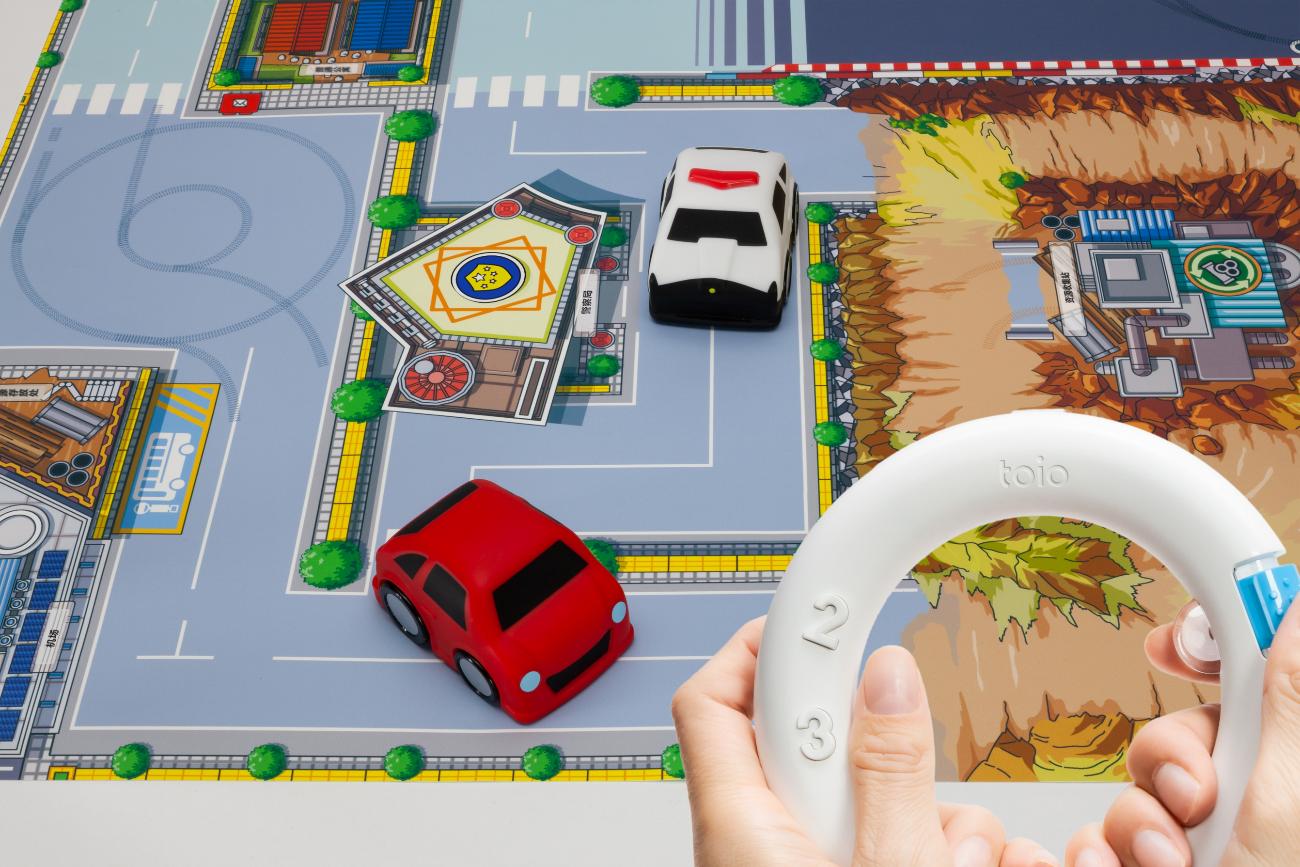 Riding with the engine, fun and fun Sony toio Mini Steering Wheel ...