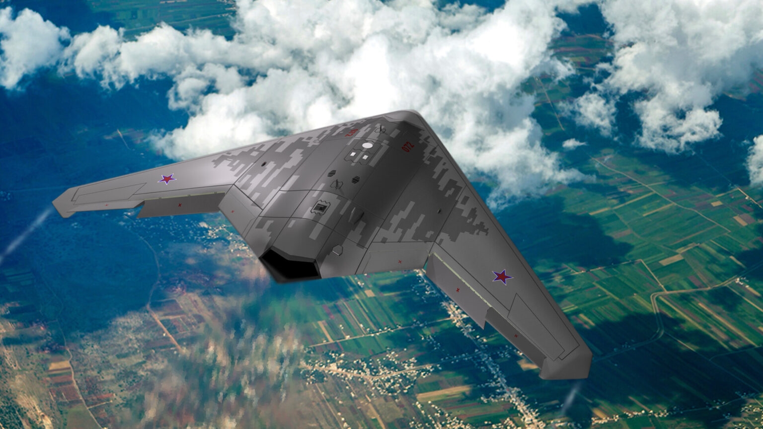 The Russian "Hunter" drone, defined as a loyal wingman, appeared on the ...