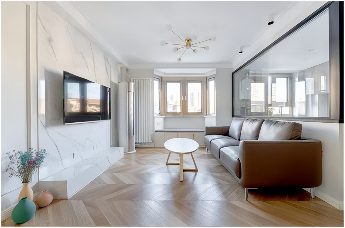 58 square meters one-bedroom small apartment, parents live together ...