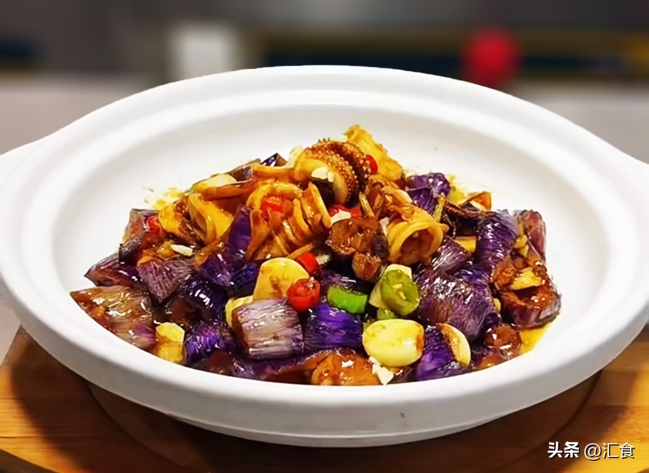 Stir-fried Octopus, Roasted Sea Hare with Eggplant, Shrimp and Yam ...
