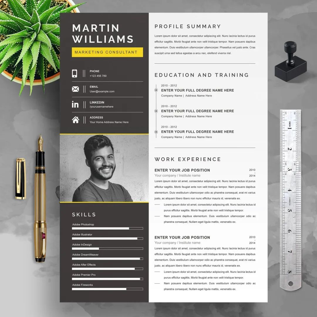 Appreciate foreign resume design!Utilize the grid - iNEWS