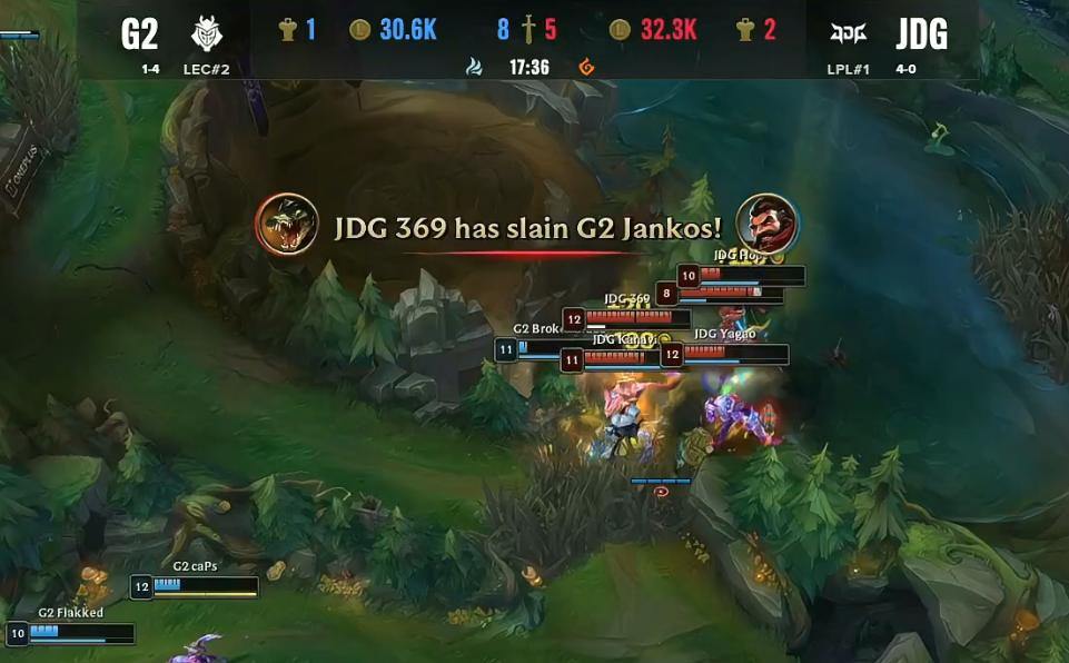 JDG double-killed G2 and won five consecutive victories!Caps mysterious ...