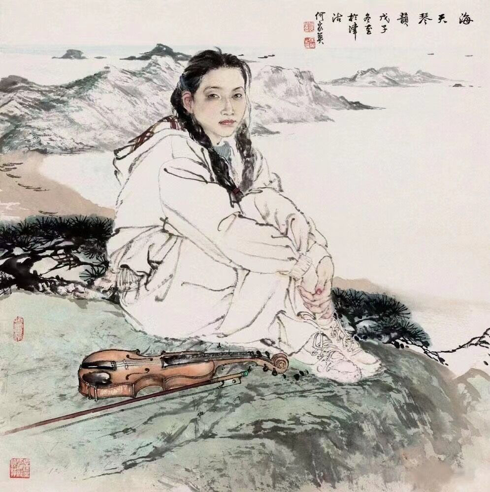 Introduction of painter He Jiaying How much is a square foot of He ...