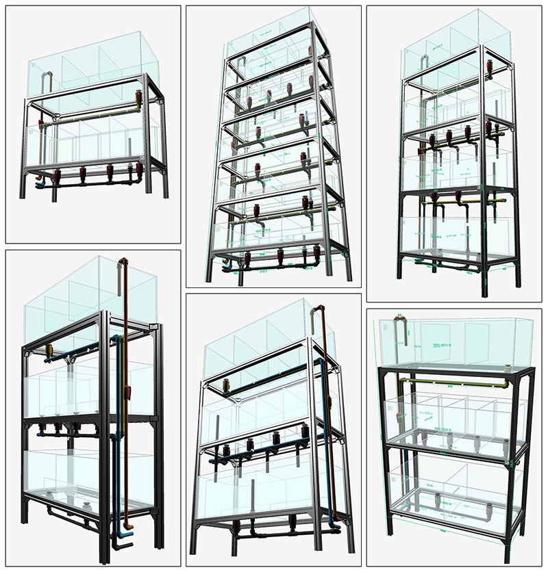 List of common fish tank structure designs and 3D models on the market ...
