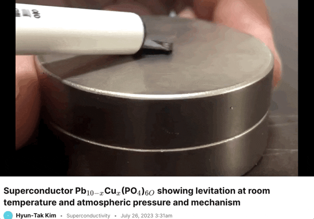 The first room temperature and atmospheric pressure superconductor ...