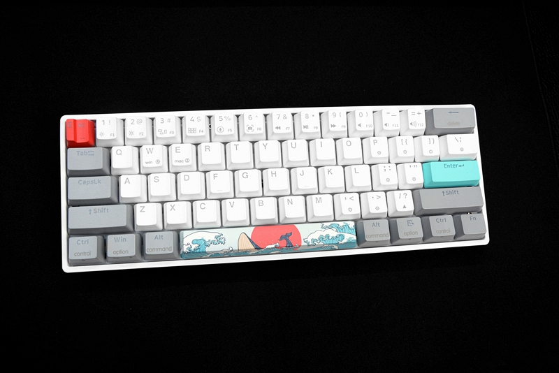 The unique ESC, GK61 Coral Sea flick version mechanical keyboard out of ...