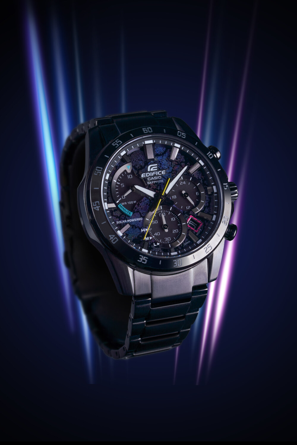 Neon light and shadow, flash back quickly!EDIFICE Hyun Night Neon ...