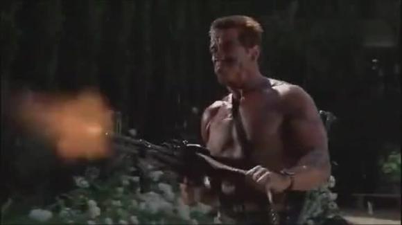 Jumping out of a plane, dismantling a car, single out an army, Arnold ...