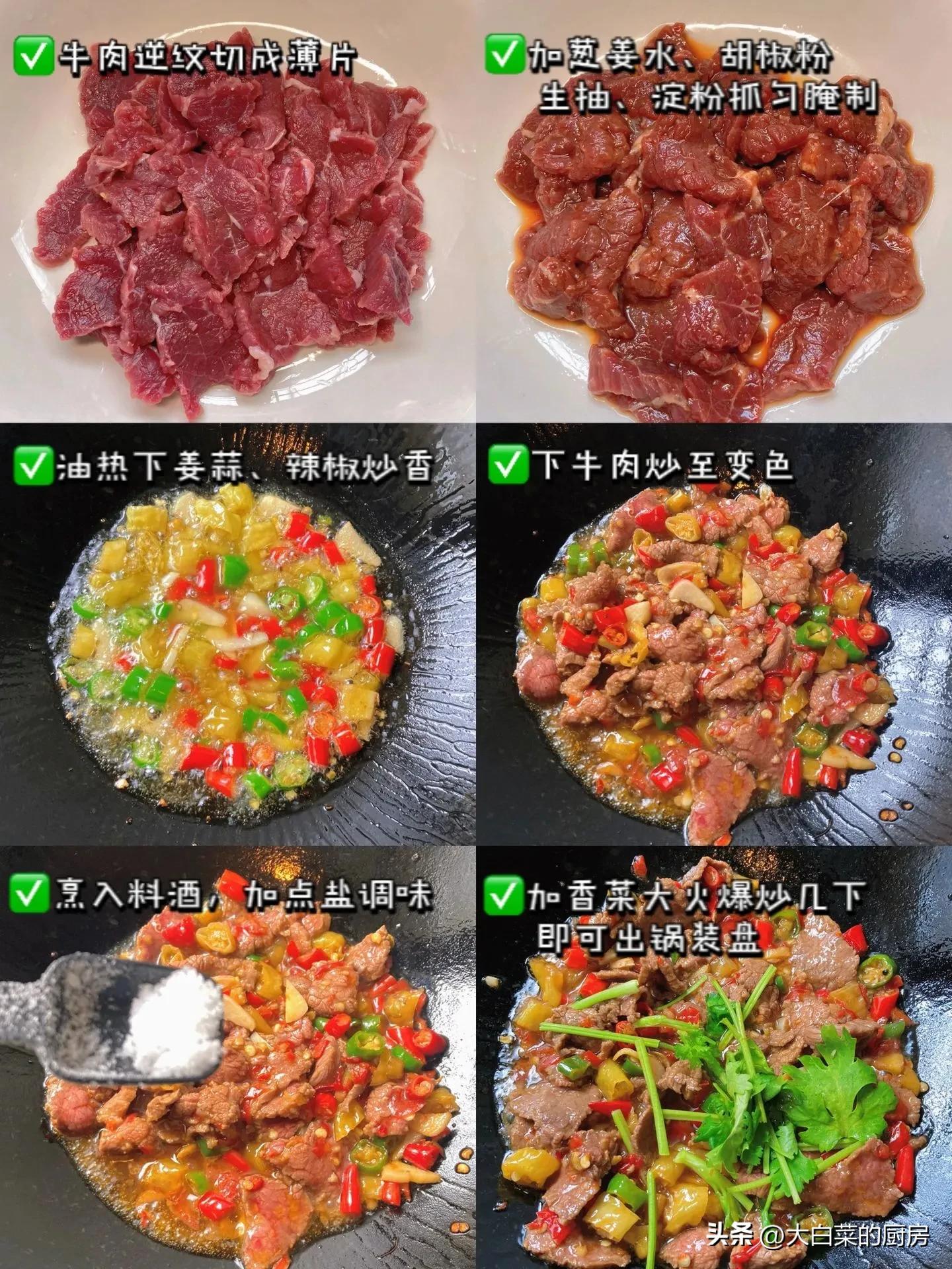 Delicious home-cooked fried yellow beef, easy to learn, delicious and ...