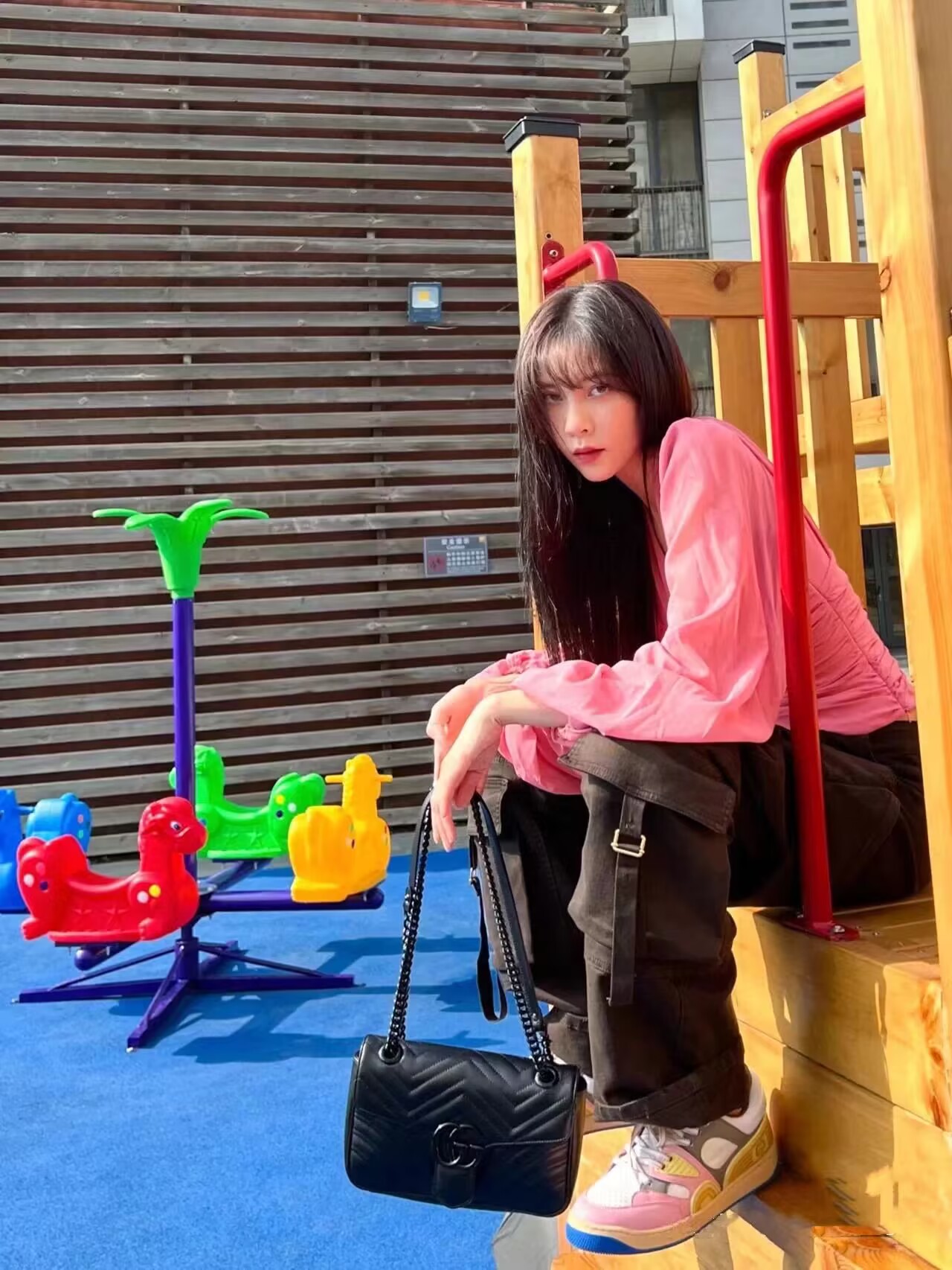 Gucci Basket Low recently super hot dopamine color matching! Really ...