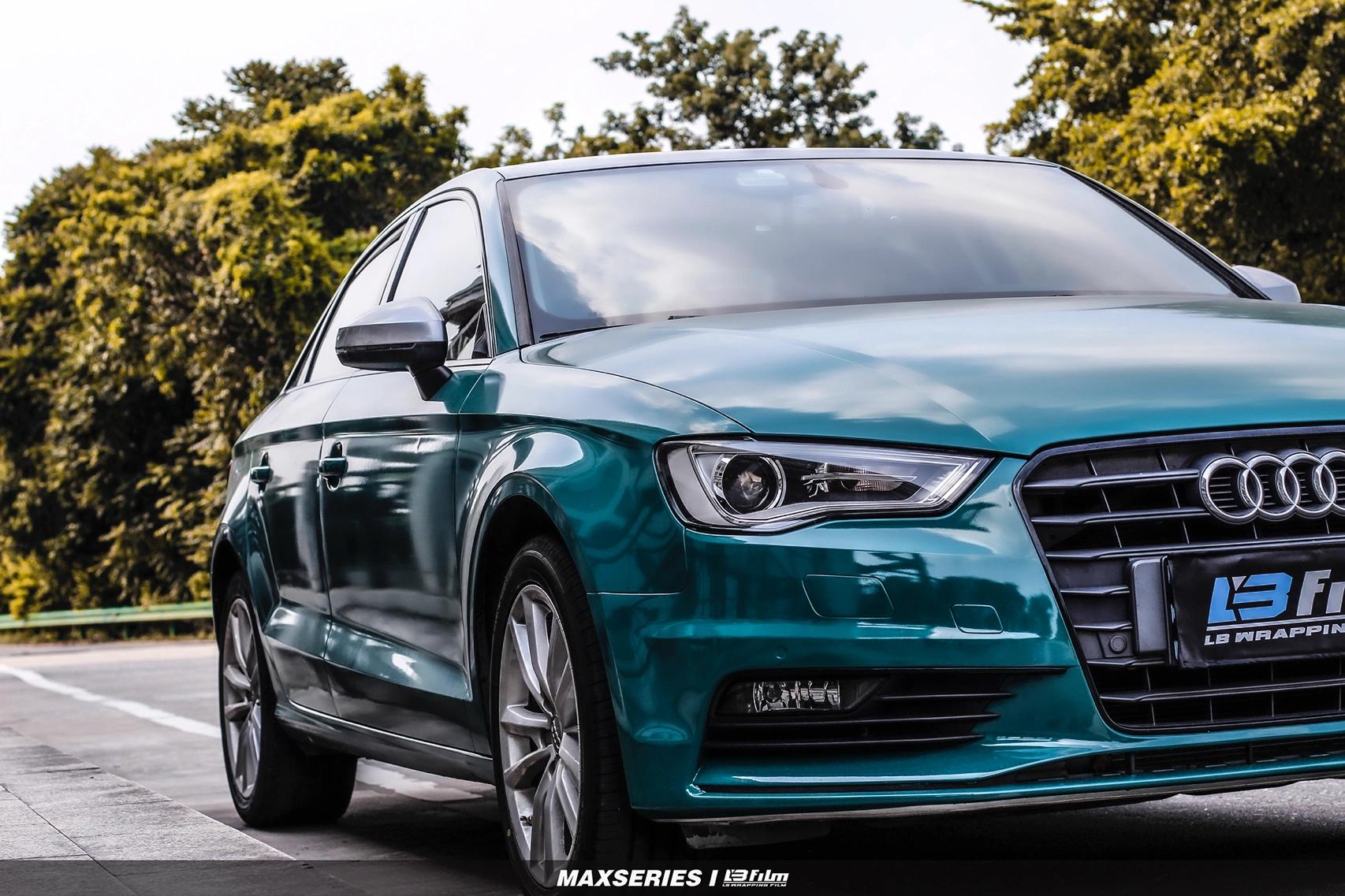 Audi LB color change film original factory paint hell green, low-key ...