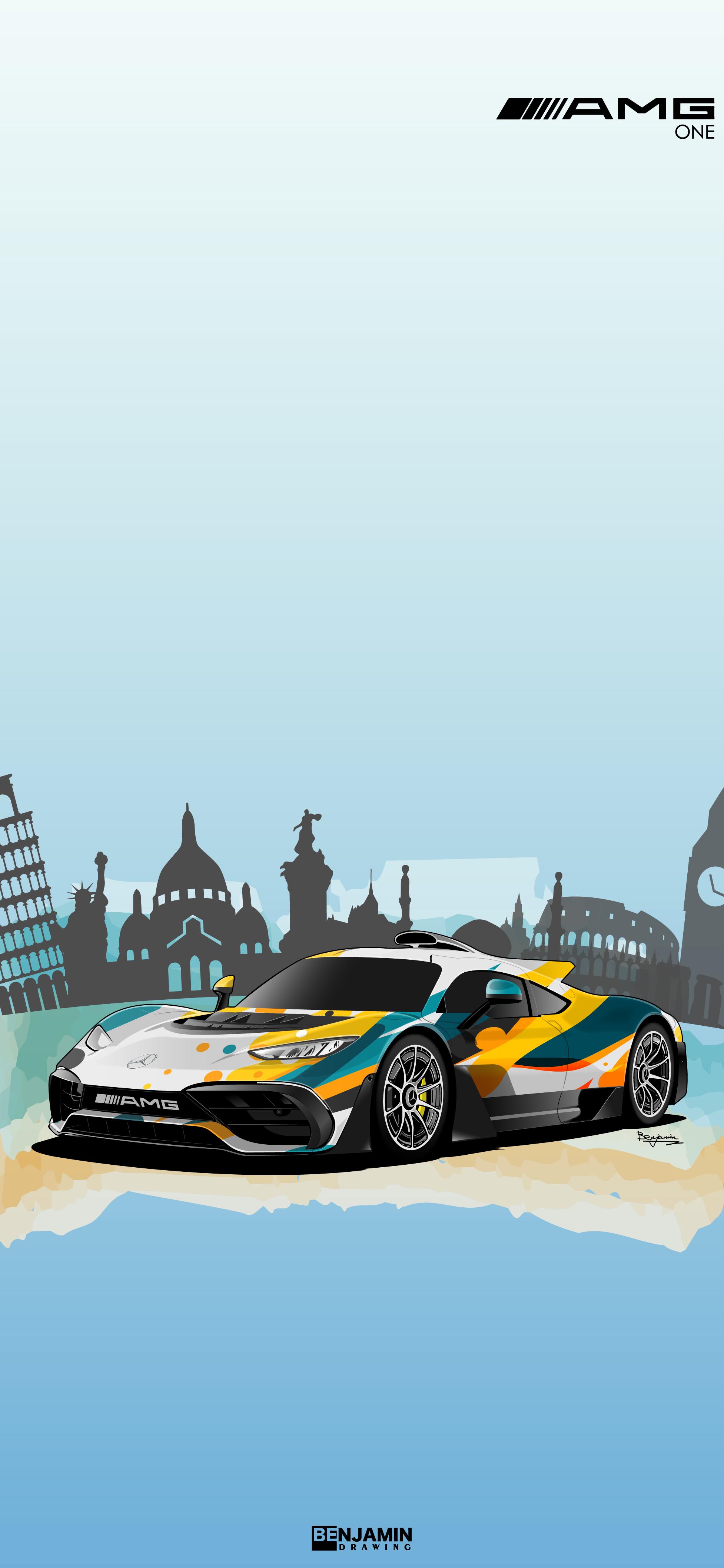 Mass-produced highway F1 hand-painted Mercedes-Benz AMG ONE supercar ...