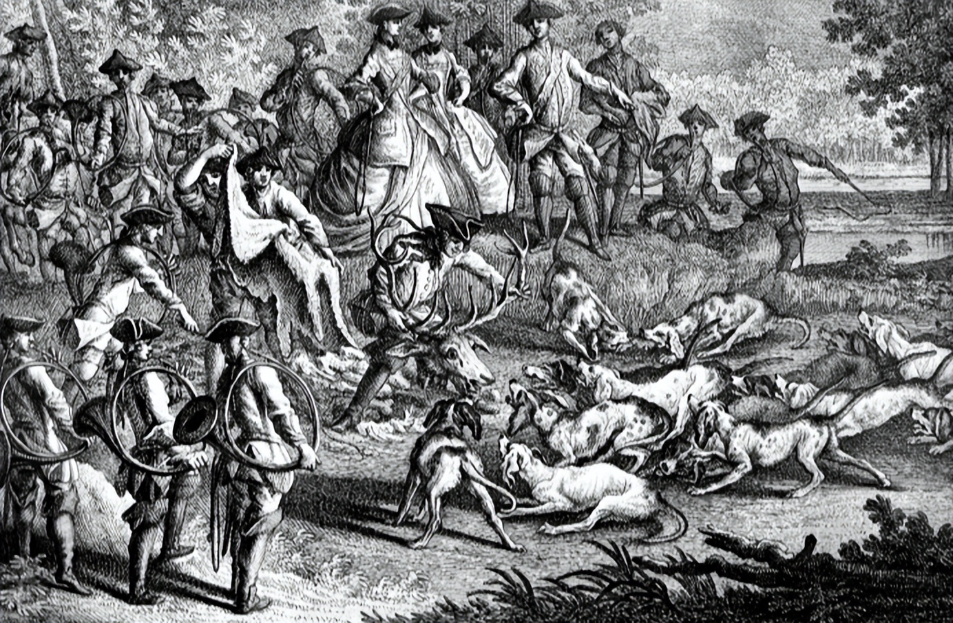 The grand scene of British hunting culture in the seventeenth century ...
