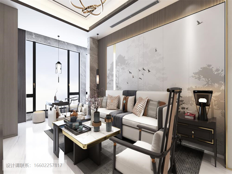 Tangshan Ruigong Tianyu Bay 130 square meters new Chinese decoration ...