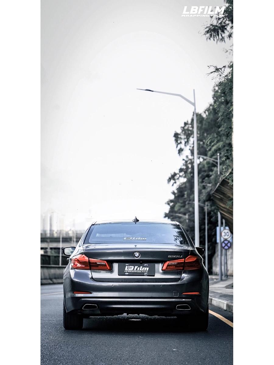 BMW 530Li-LBFILM color change film liquid metal ebony gray, the most low-key and connotative ...
