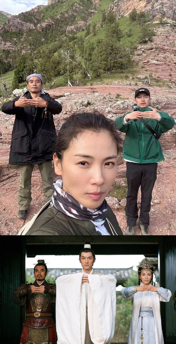 Dream back to "Langya Bang"! Liu Tao took photos with Hu Ge and Chen ...