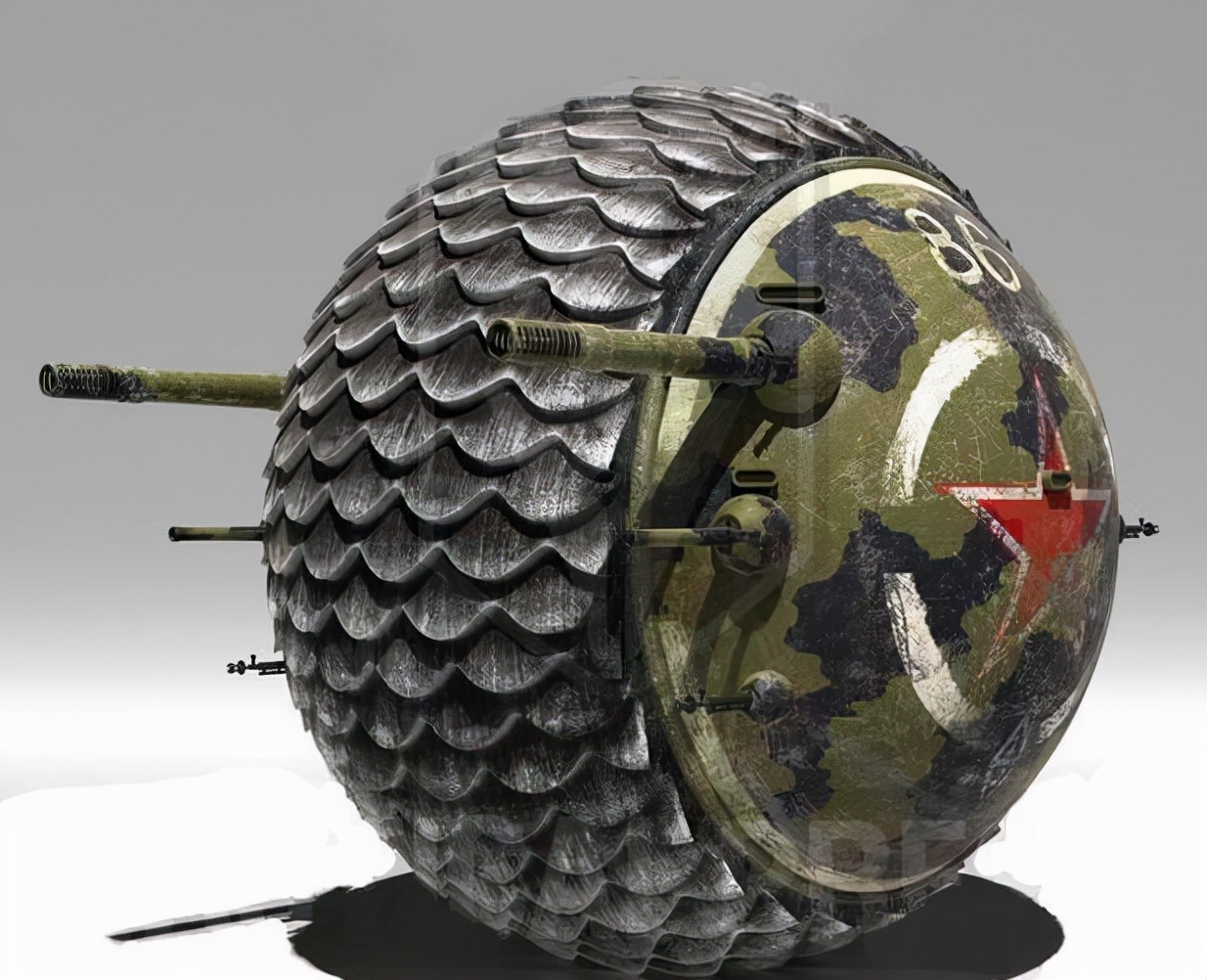 The Soviet Union's peculiar weapon, a spherical tank with strong combat ...