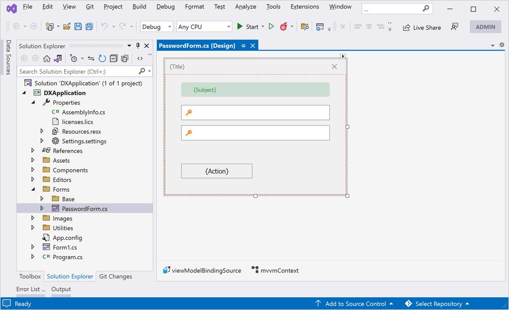 How to use the UI template that comes with DevExpress WinForms ...