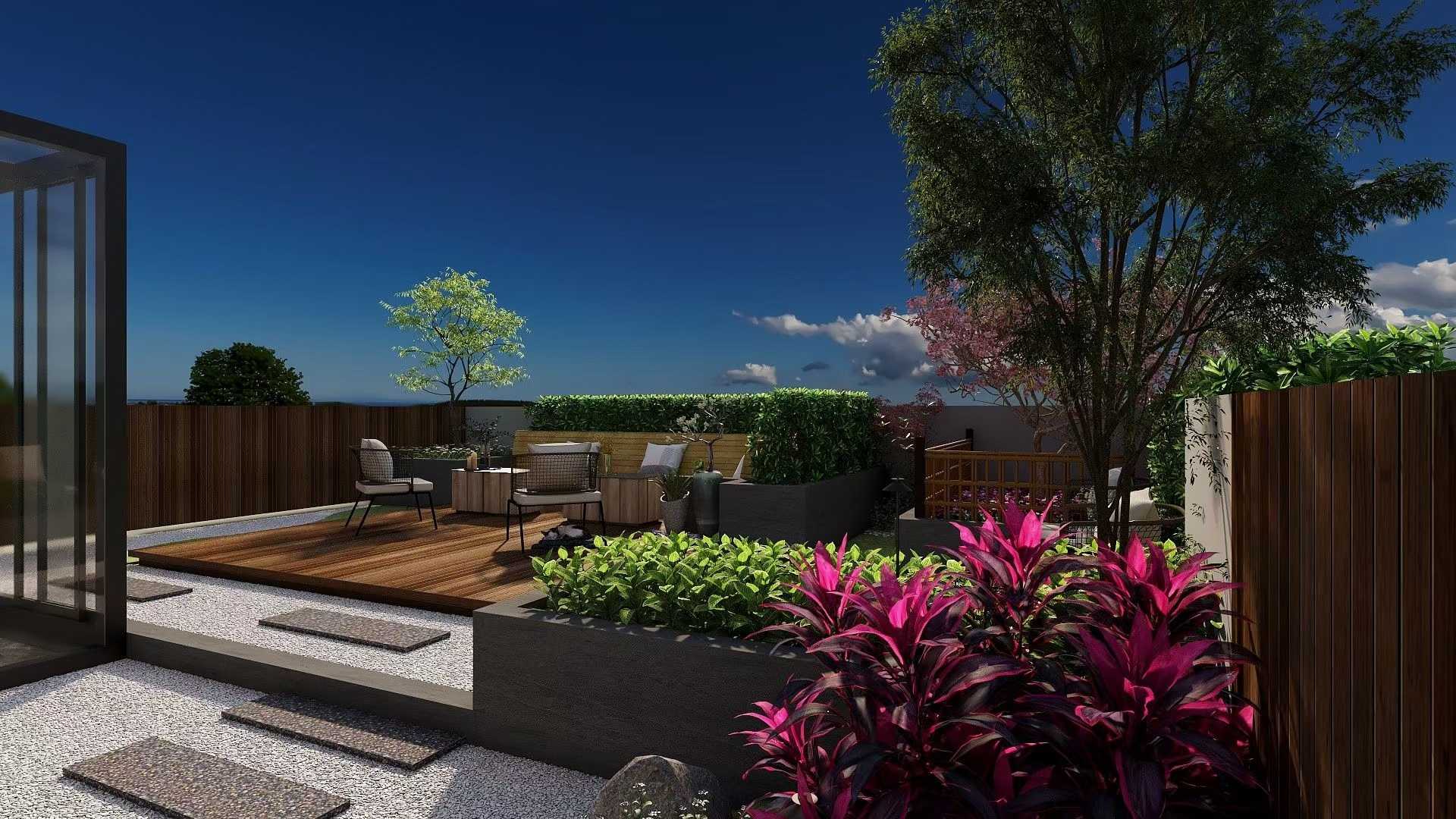 Villa yard design drawing - iMedia