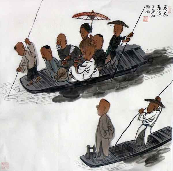 The fun and pleasant charm of the garden - the works of Zhou Jumin ...