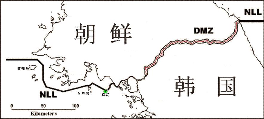 The military demarcation line between the DPRK and the ROK - the "38th ...