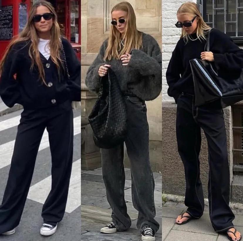 6 sets of black matching, accommodating workplace girls of all shapes ...