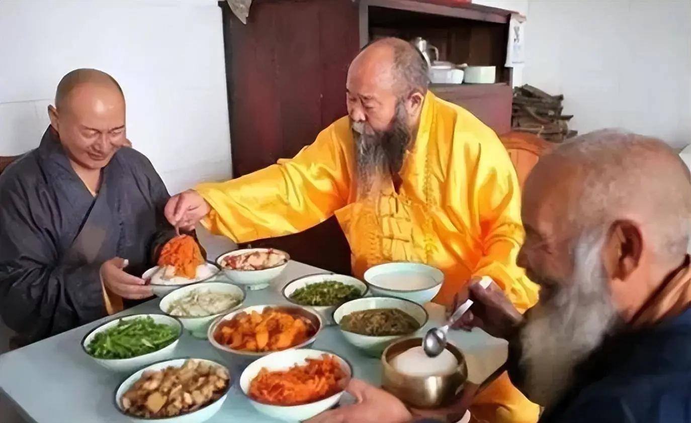 The monks are vegetarian every day, why are all of them fat, just look ...