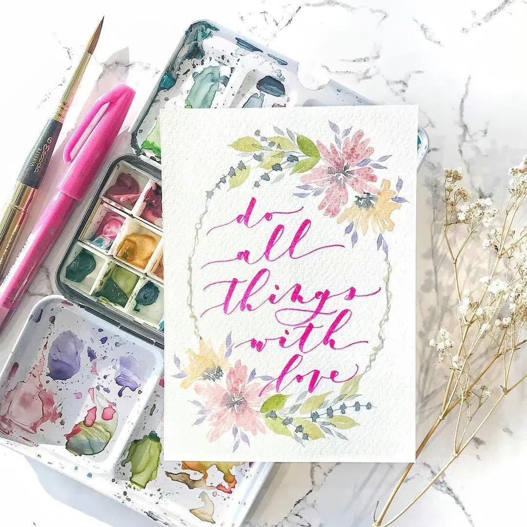 Watercolor Word Art - iNEWS