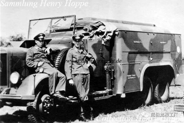 No cannibalistic fireworks: the Luftwaffe's airport refueling truck ...