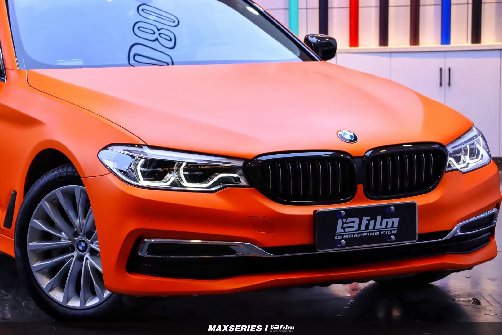 BMW-530Li film LBFILM color changing film matte lava orange - iNEWS