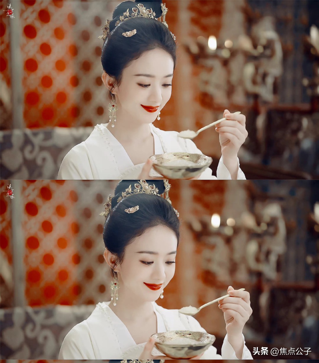 Oriental beauty!Zhao Liying's bird's nest blockbuster is calm and ...