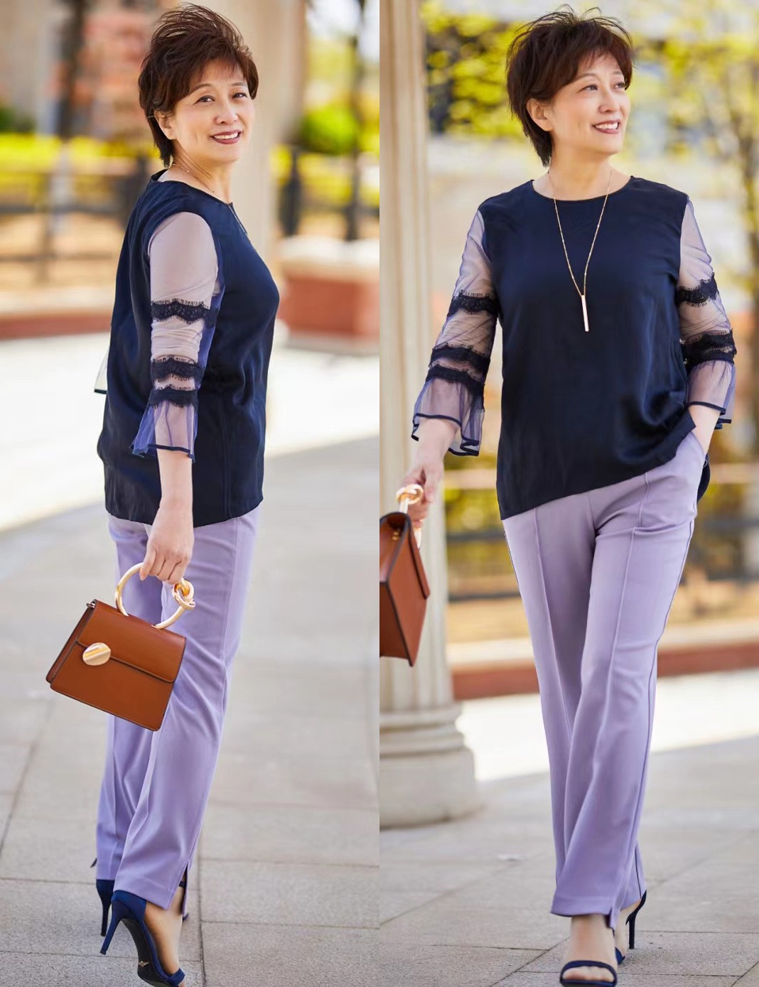 This is the middle-aged women's dress worth learning from! Elegant and ...