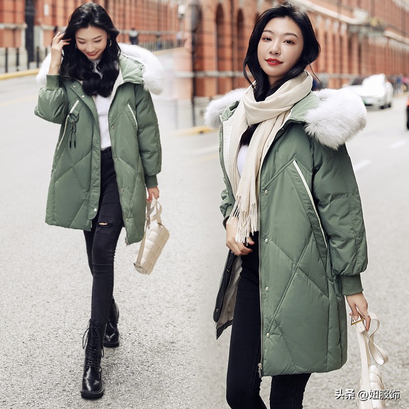 Down jacket wear: No. 3, short hooded white duck down jacket, stylish ...