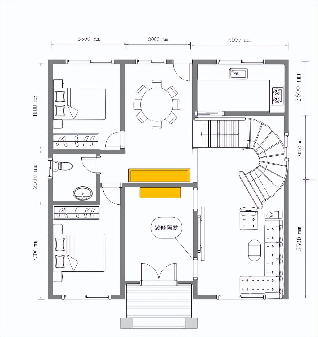 Rural self-built house, 12 meters deep, 11 meters wide two-story ...
